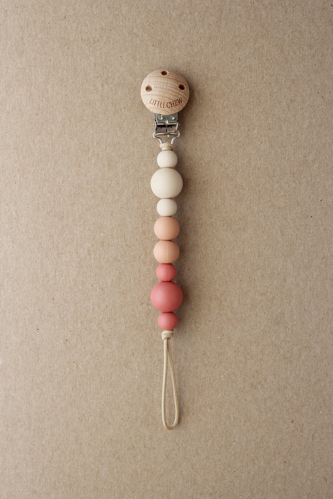 Pacifier Clip - Kira | Maroon – littleCHEW