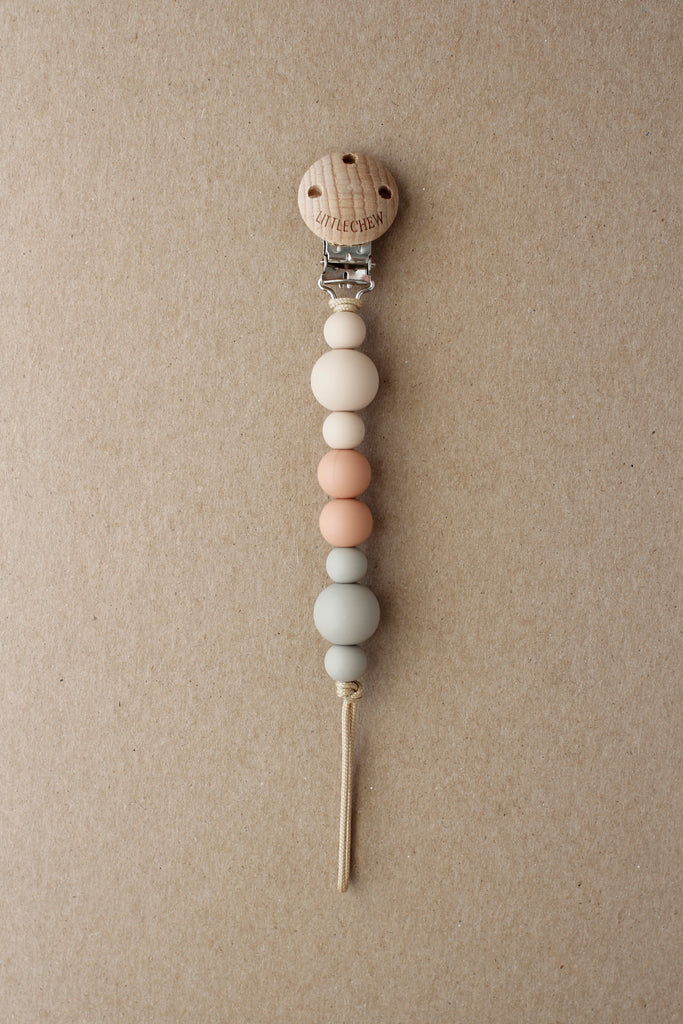 Pacifier Clip - Kira | Pale – littleCHEW